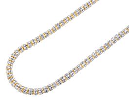 10K Yellow Gold Diamond Cut Ice Chain 5MM 16-26 Inches
