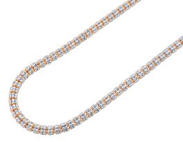 10K Rose Gold Diamond Cut Ice Chain 5MM 16-26 Inches
