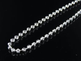 Solid 14K White Gold Moon-cut Chain 4MM 18"-28"